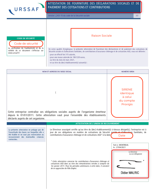 Régime social : Société – Provigis